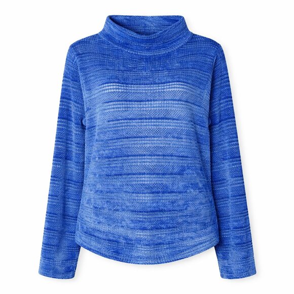 Rafaella | Sweaters | Rafaella Blue Pullover Mock Neck Sweater Size Xl ...